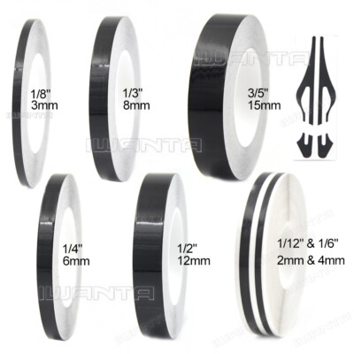 6 Sizes Black Pinstriping Pin Stripe DIY Line Vinyl Tape Decal Car ...