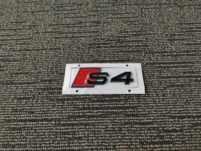 Gloss Black Audi S4 Badge Emblem OEM Style Size Rear Logo Replacement ...