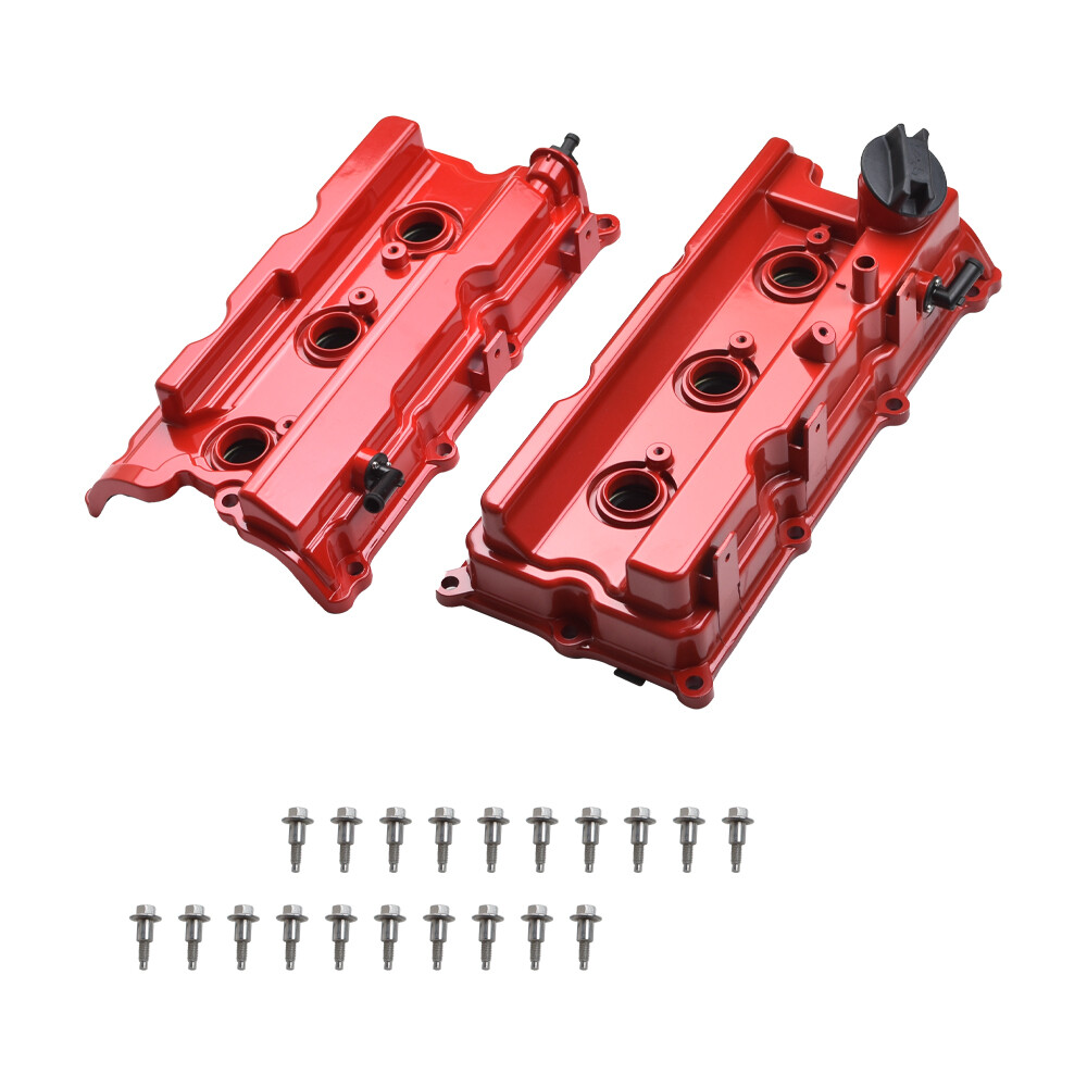 Aluminum Red Valve Covers Kit fit 2005-19 NISSAN Frontier Pathfinder ...