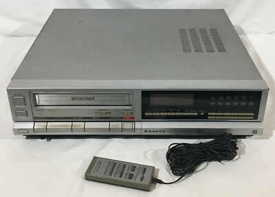 Vintage 1980s Sanyo VCR-4010 Beta VCR Recorder Player W/ Remote Parts ...