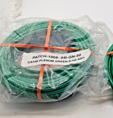 50ft Cat5e UTP Ethernet Network Patch Cable Plenum Rated Green RJ45 | eBay