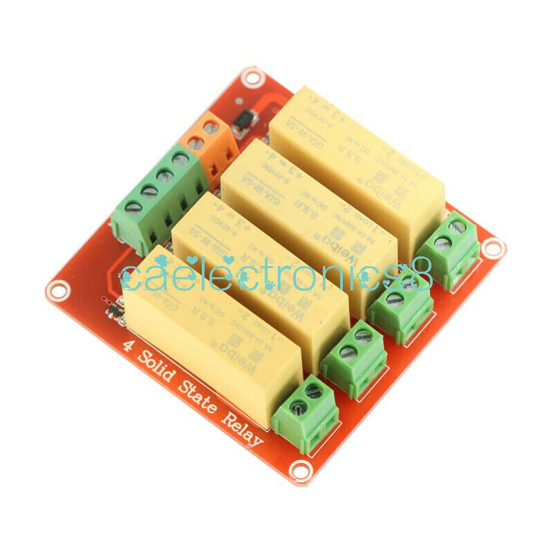 1PCS 4 Channel SSR Solid State Relay low Trigger 5A 0-2V DC-DC For ...