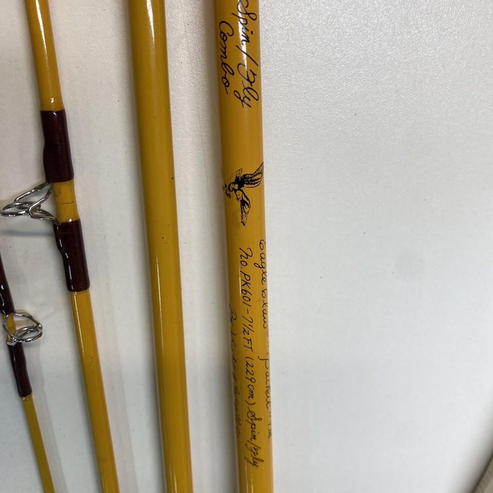 Vintage EAGLE CLAW PACK IT MODEL PK601 7'6" 4 PIECE SPIN/FLY ROD | eBay