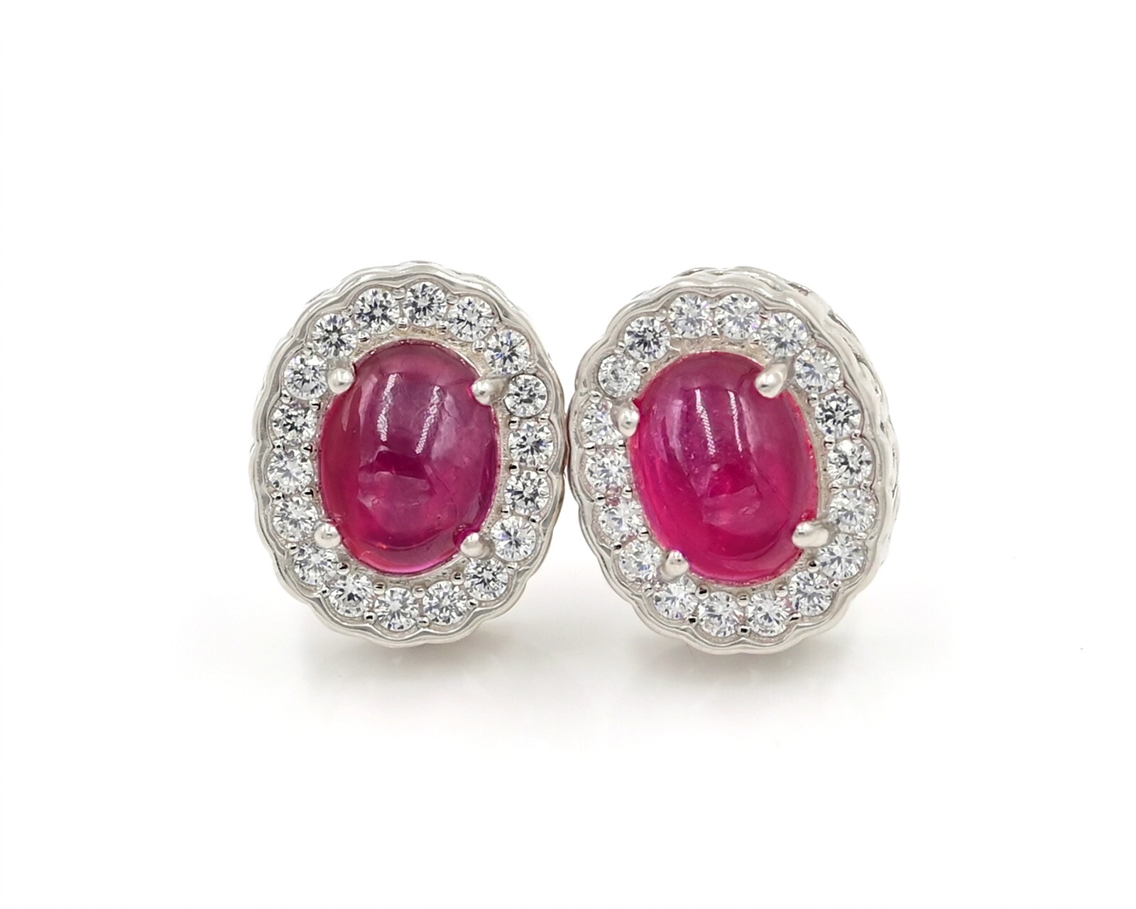 6x8 MM Natural Ruby Cab 925 Sterling Silver July Birthstone Wedding ...