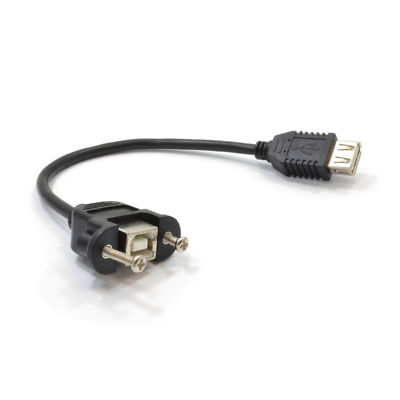 14cm USB B Type Female Socket to USB A Type Female Socket Panel Mount ...