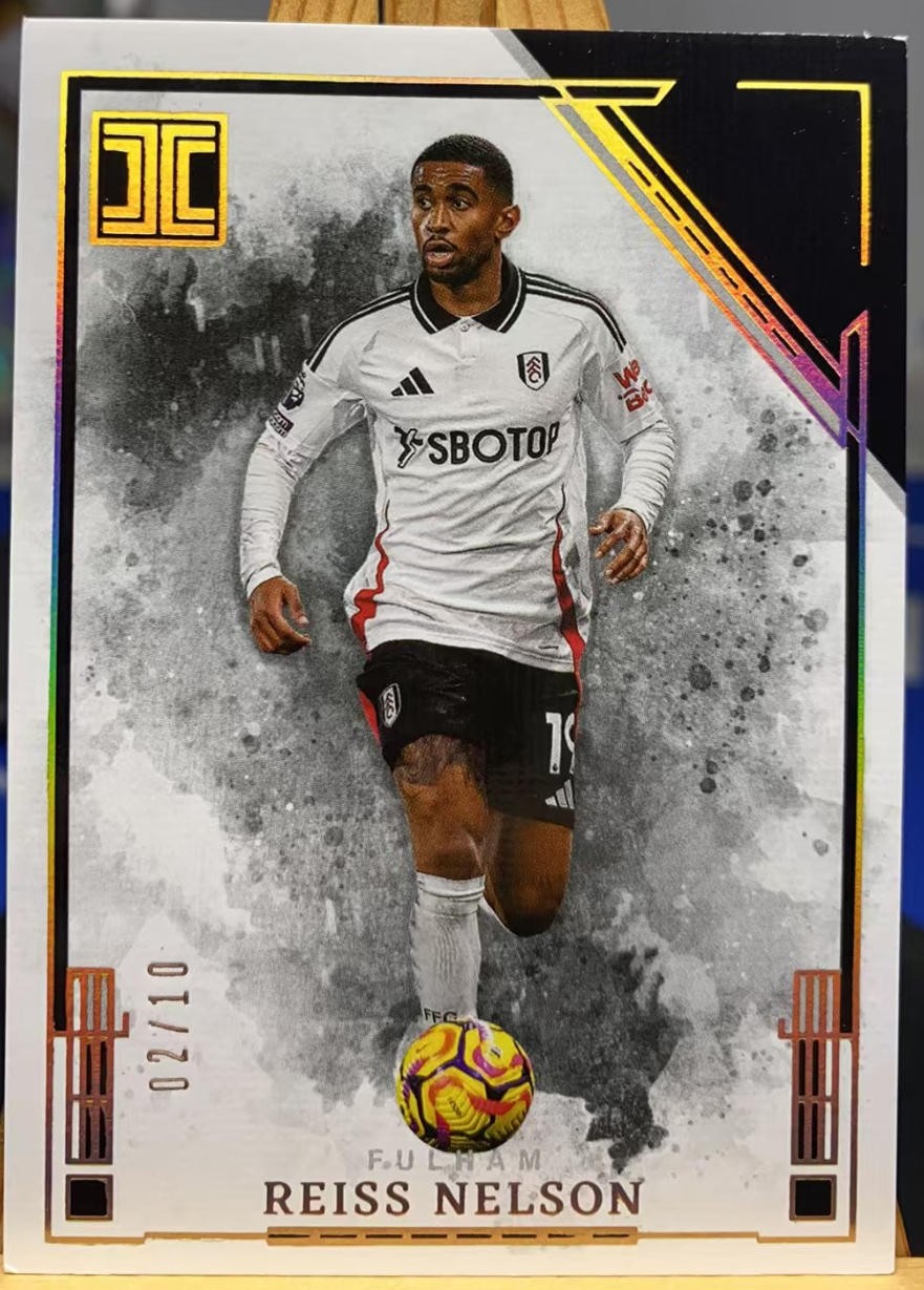 Reiss Nelson 2024 Impeccable Premier League #47 Platinum /1 Price Guide ...
