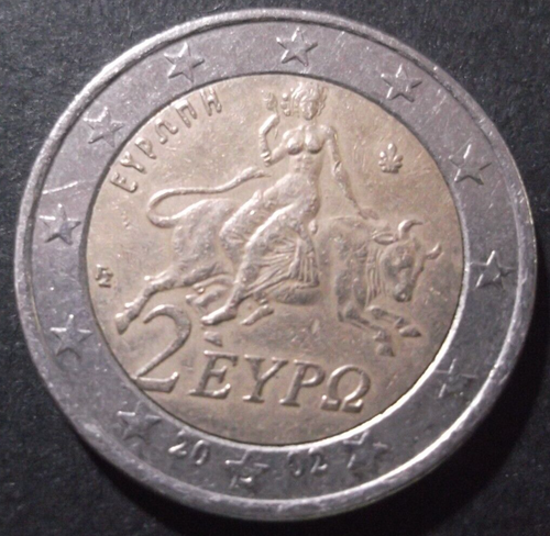 Seltene 2 Euro Münze GRIECHENLAND Fehler 2002 mit ""S"" am unteren ...