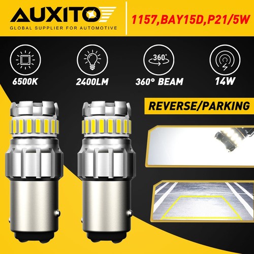 AUXITO 1157 7528 LED Backup Reverse Light Bulbs 6500K Bright White 2 ...