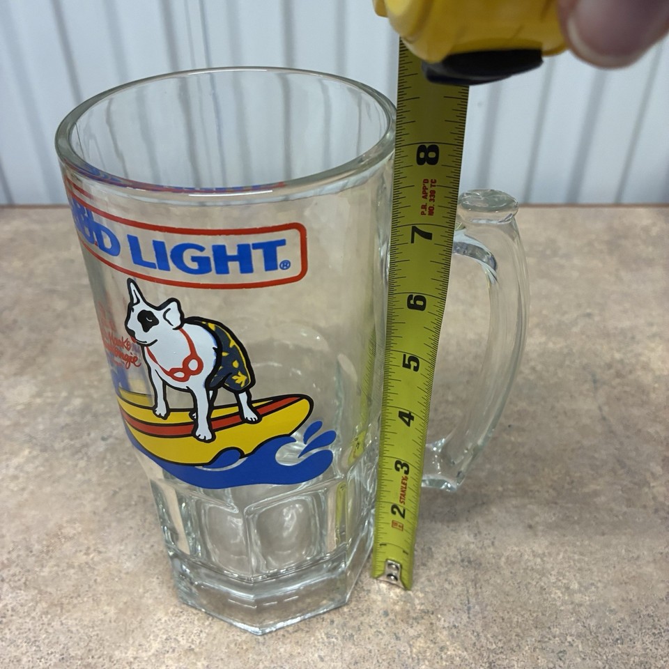 Vintage Spuds MacKenzie Beer Glass Mug Stein Budweiser Bud Light 1987 ...