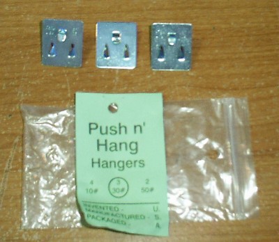 PUSH N' HANG METAL HANGERS PUSH AND HANG PKG OF 3 FOR 30# USA | eBay