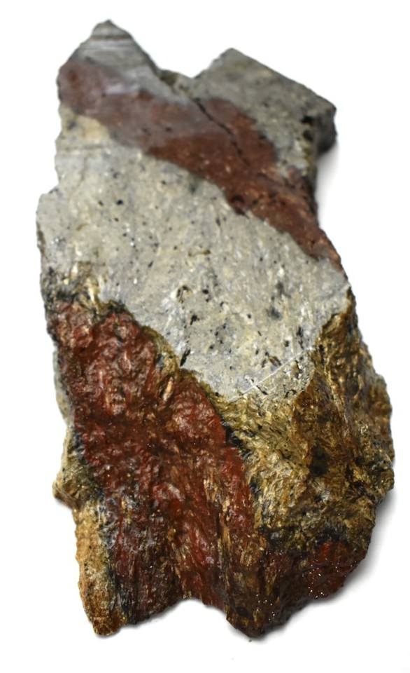 Red Cinnabar, Silvery Stone Phyllite 1800s Ore Knob Copper Mine North ...