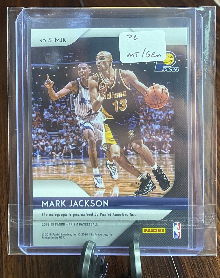 2018 Prizm Autograph God Bless! #S-MJK Mark Jackson Knicks Pacers Jazz ...