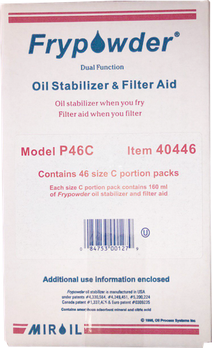 MirOil P46C Fry Powder Oil Stabilizer Filter Aid, 46 x160ml Size C ...