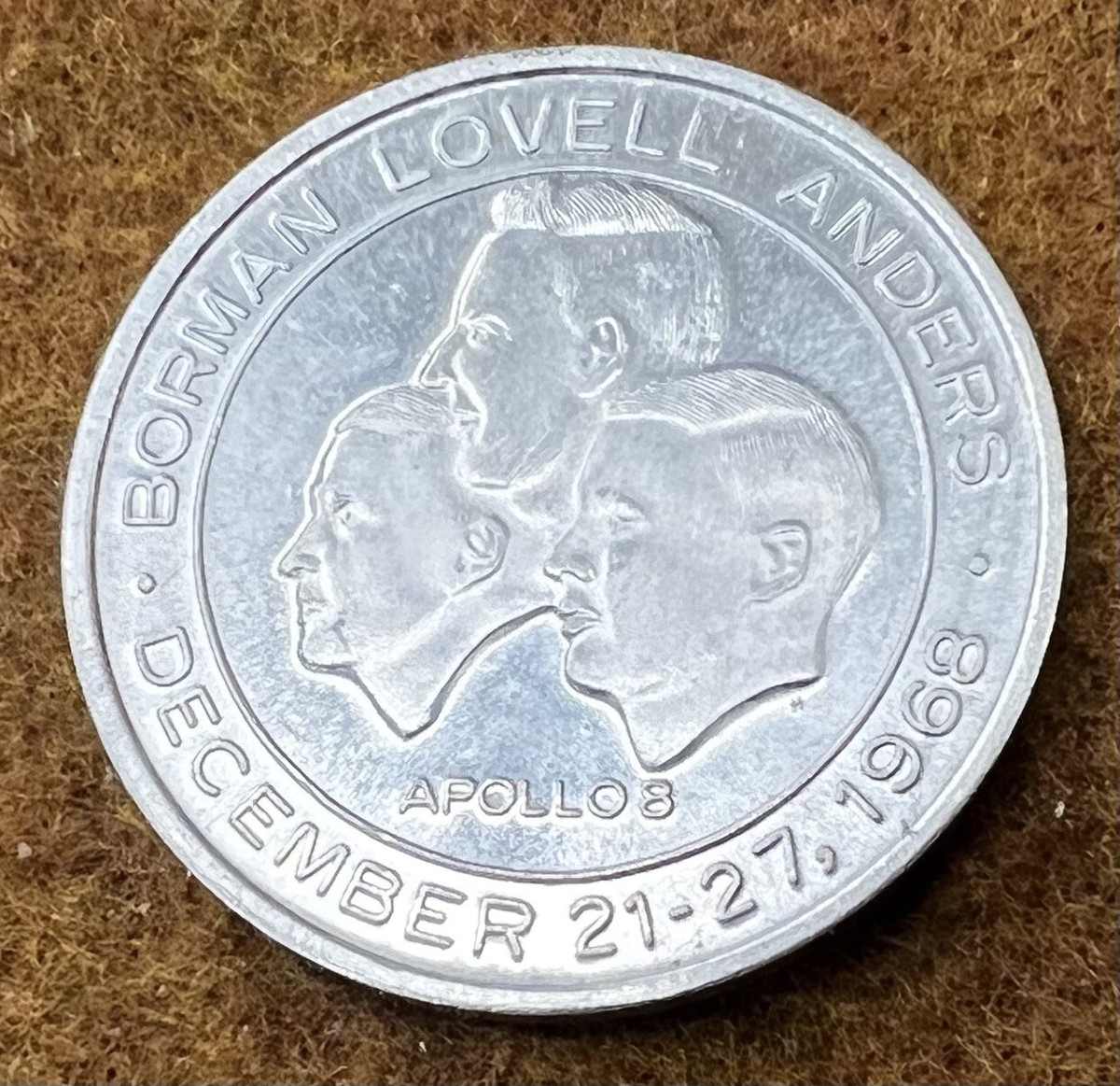 Nasa Silver Coin With Astronauts Names Celebrating NASA's 60th