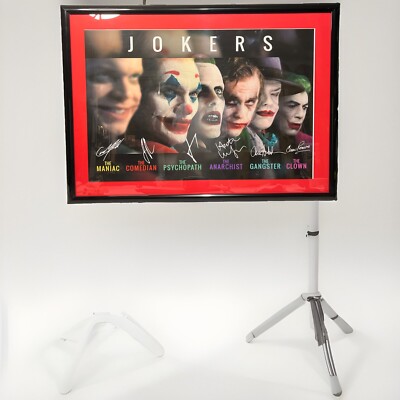Joker Movie Phoenix Joker and Ledger Joker Signature Poster- Framed 29 ...