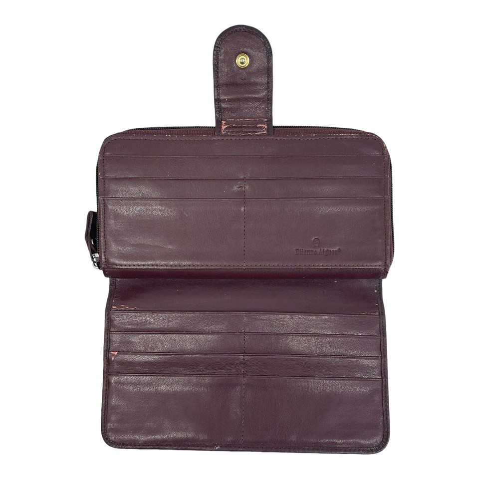 Vintage 80s 90s ETIENNE AIGNER Large Leather Full Sized Wallet ...