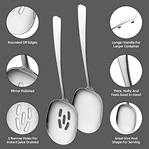 X-Large Serving Spoons Set12 Inch Slotted Spoon and Serving SpoonSpoons ...