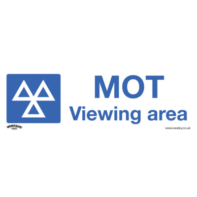 Worksafe® MOT Viewing Area Safety Sign - Rigid Plastic | eBay UK