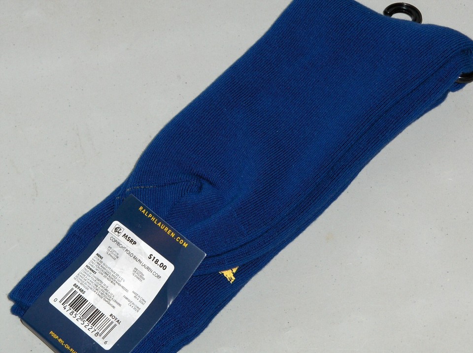 POLO RALPH LAUREN Men's Cotton 1967 Rowing Crossing Oars Crew Socks ...