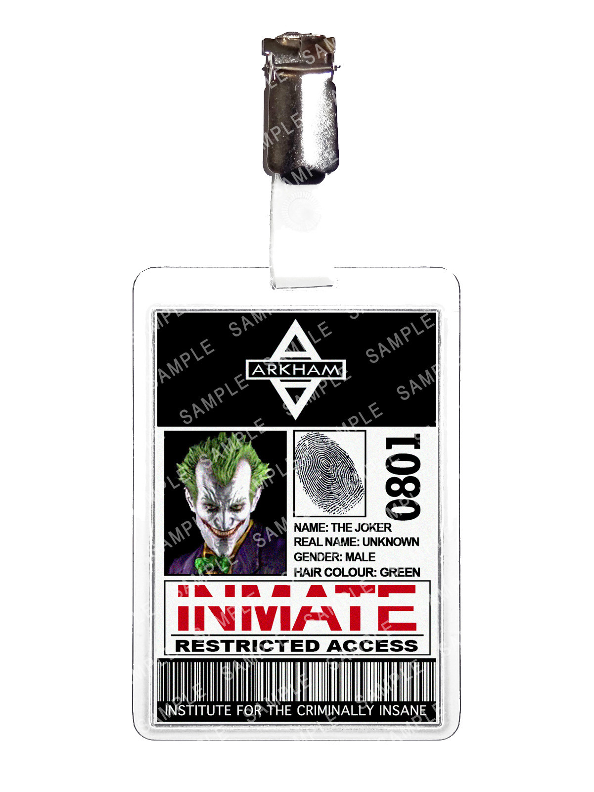 Batman Arkham Universe The Joker Inmate Prop Cosplay Costume Comic Con ...