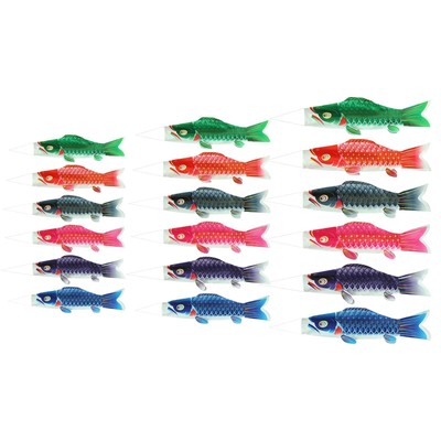 Colorful Carp Windsock Flag Japanese Carp Flag 6pcs Decorative Flag ...
