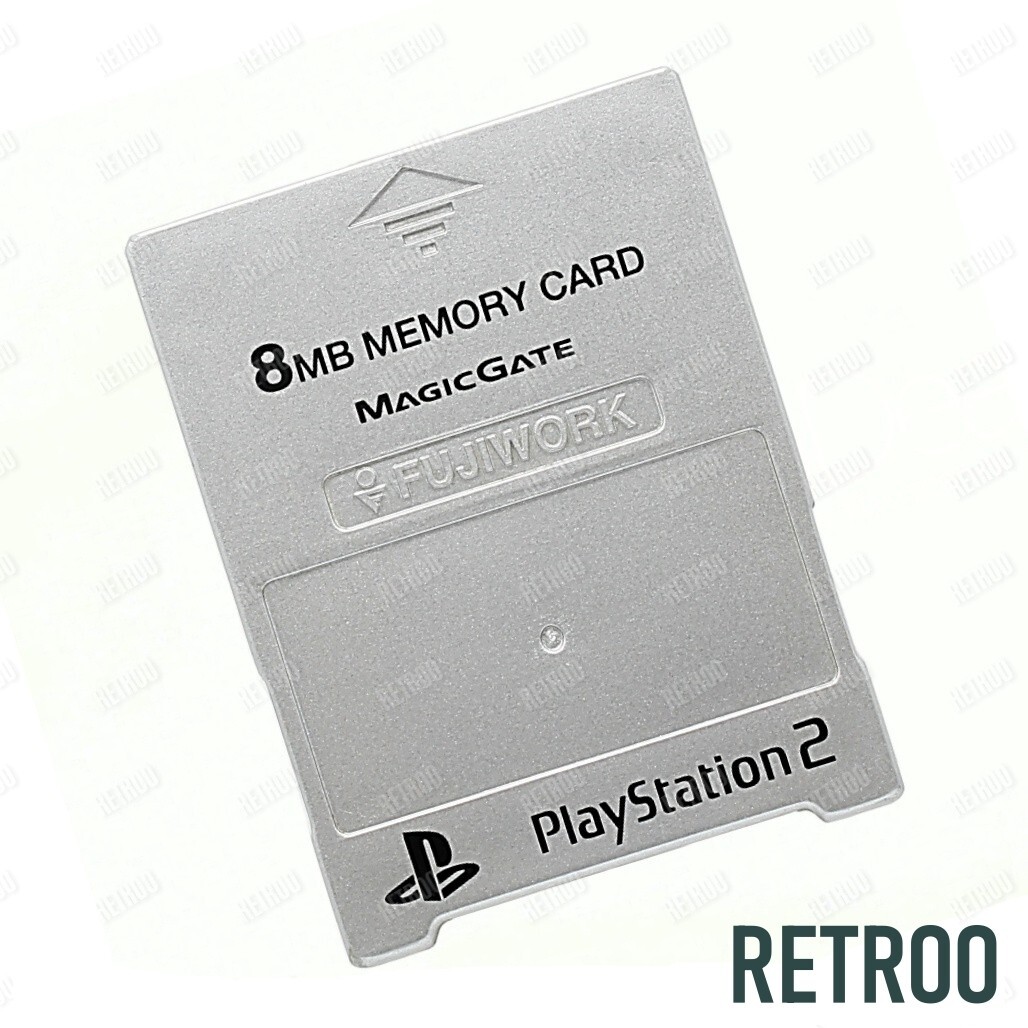 Fujiwork Silver Licensed PlayStation2 8MB MagicGate Memory Card PS2 ...