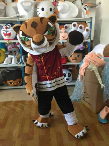 Tigress Tiger Kung Fu Panda Mascot Costume Halloween COS Adult Fancy ...