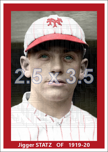 Jigger Statz - c. 1919-20 New York Giants - choose a style - colorized ...