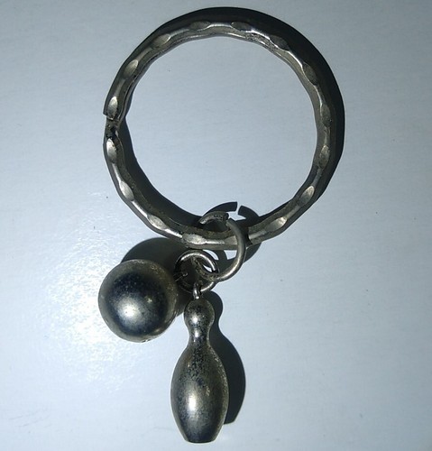1960-70s BOWLING KEYCHAIN vtg old retro METAL PIN BALL novelty league ...