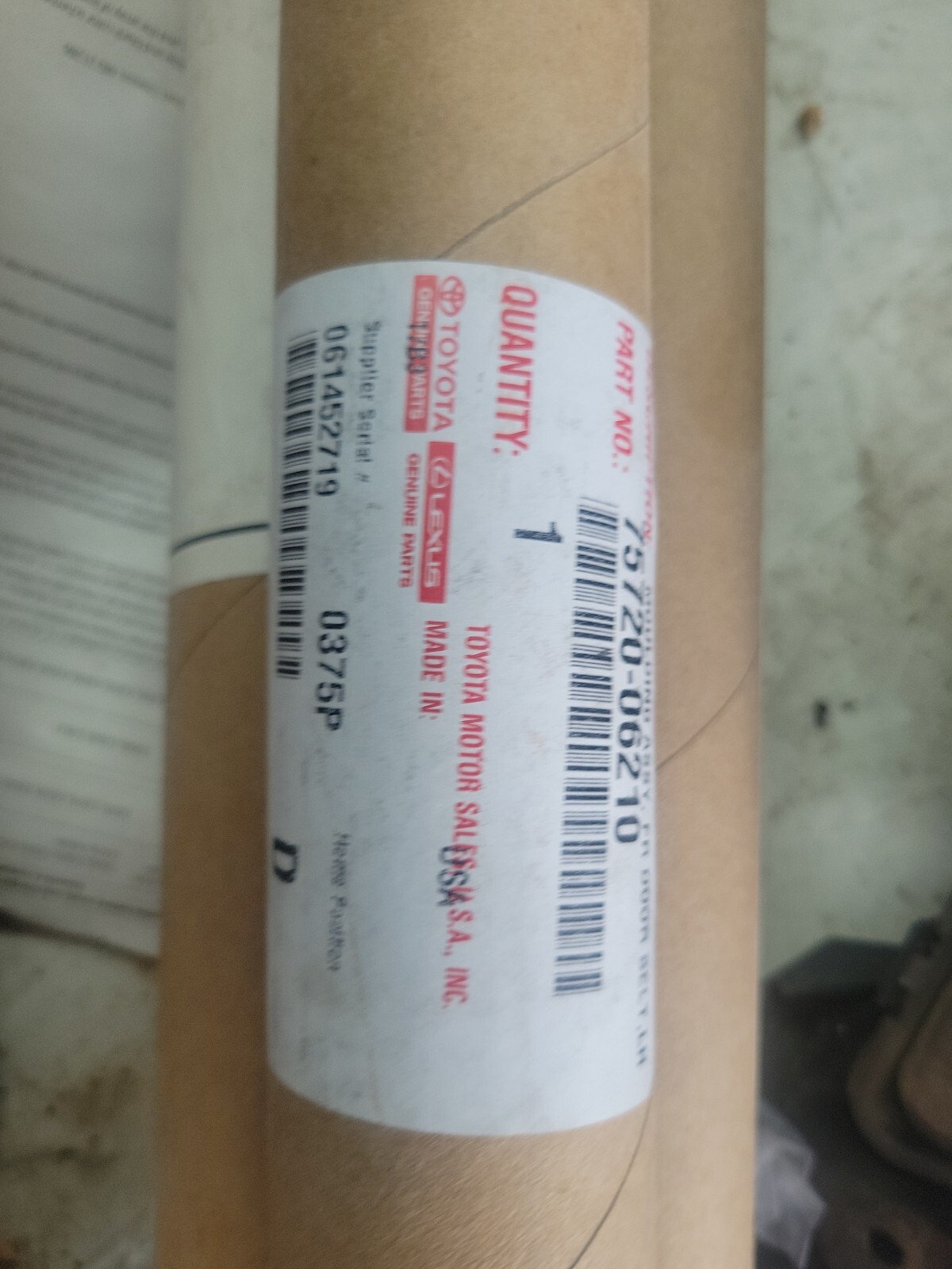 Genuine Toyota Belt Molding 75720-06210 7572006210 ORM for sale online ...