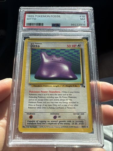 Ditto 1999 Pokemon Fossil Vintage 18/62 Base Set PSA 7 | eBay