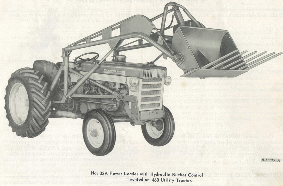 No. 33A Power Loader Front End Loader Owner's Manual IH Farmall H M 300 ...