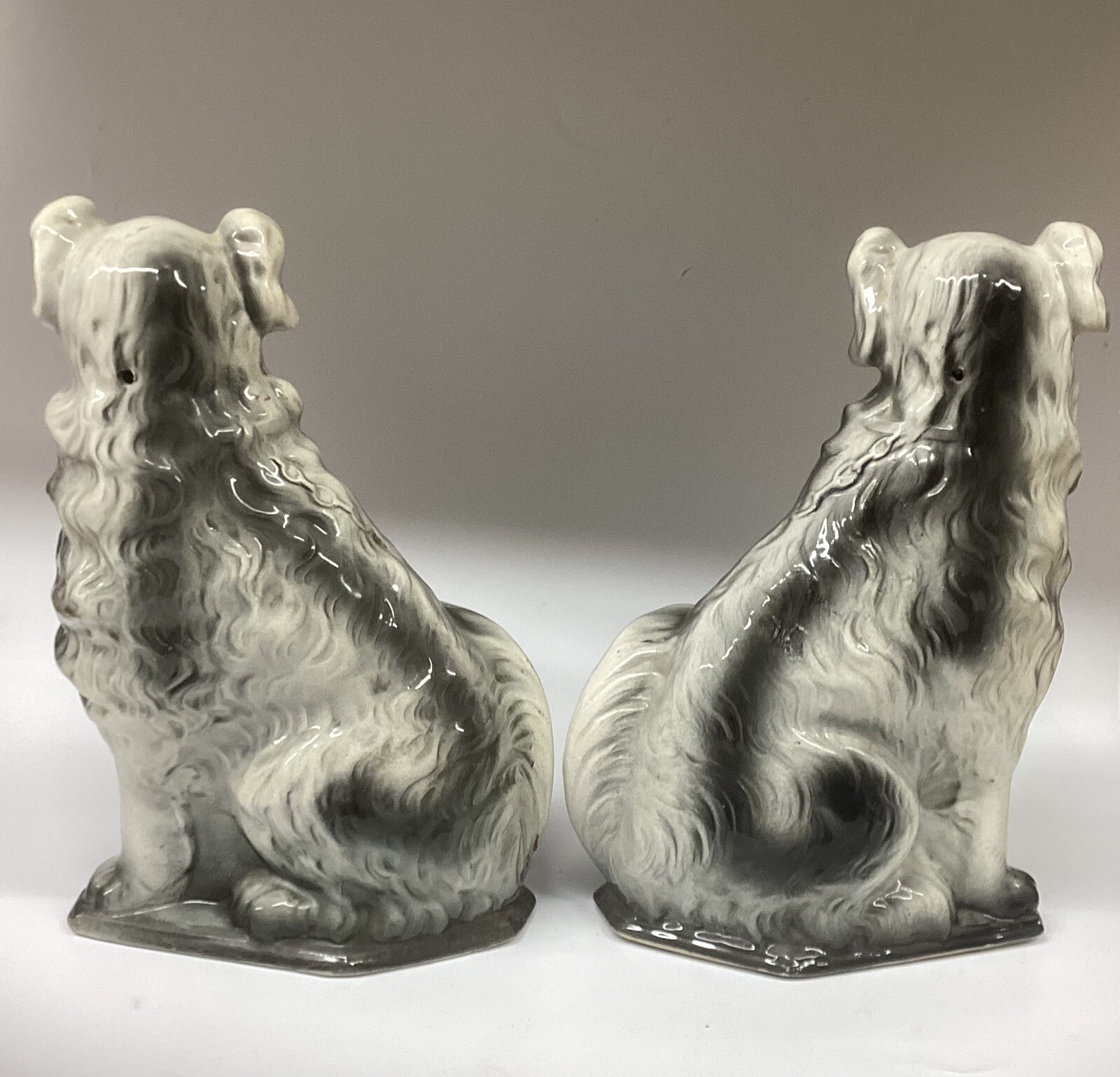 Antique Bo’ness Mantle Dogs Wally Dogs Pottery 32cm A Pair Circa 1900 ...