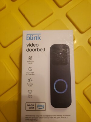 Blink Smart Wifi Video Doorbell - Two-Way Audio - Wired/Battery ...