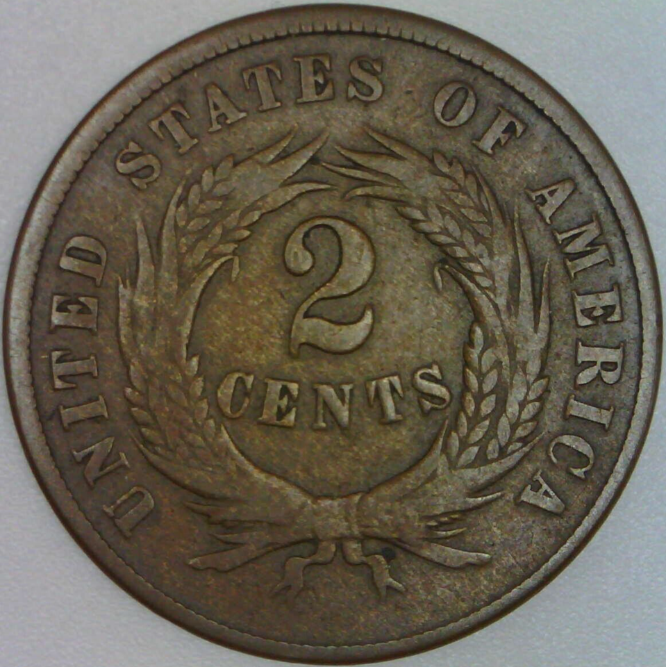 1869 Two Cent Piece Fine Key Date United States Type Coin 2 Cents | eBay