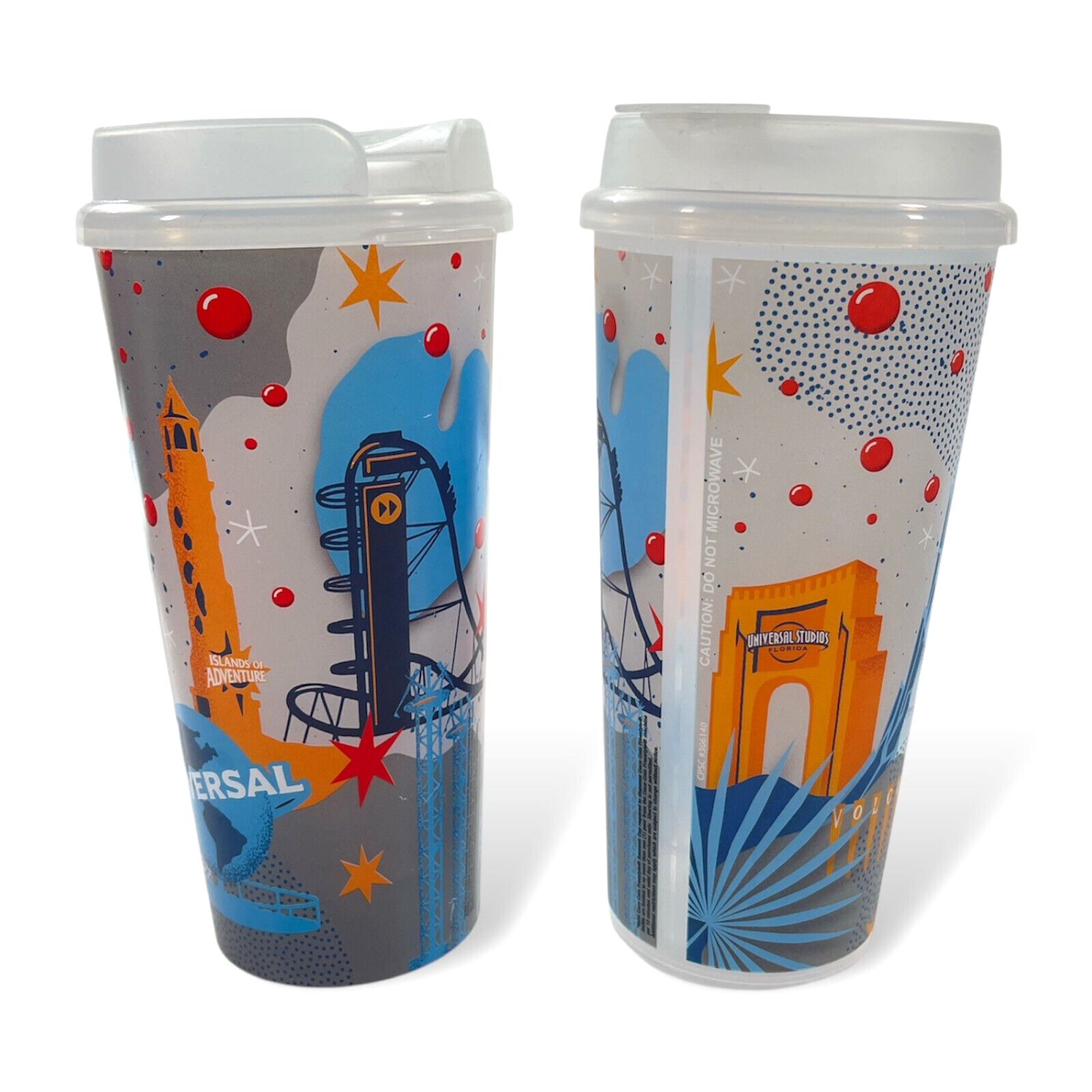 Universal Studios Freestyle Tumbler Souvenir Cup Refillable (2) Parks ...
