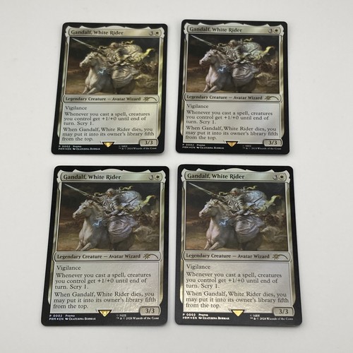 MTG Lord of the Rings - Gandalf, White Rider FOIL Promo - Full Playset ...