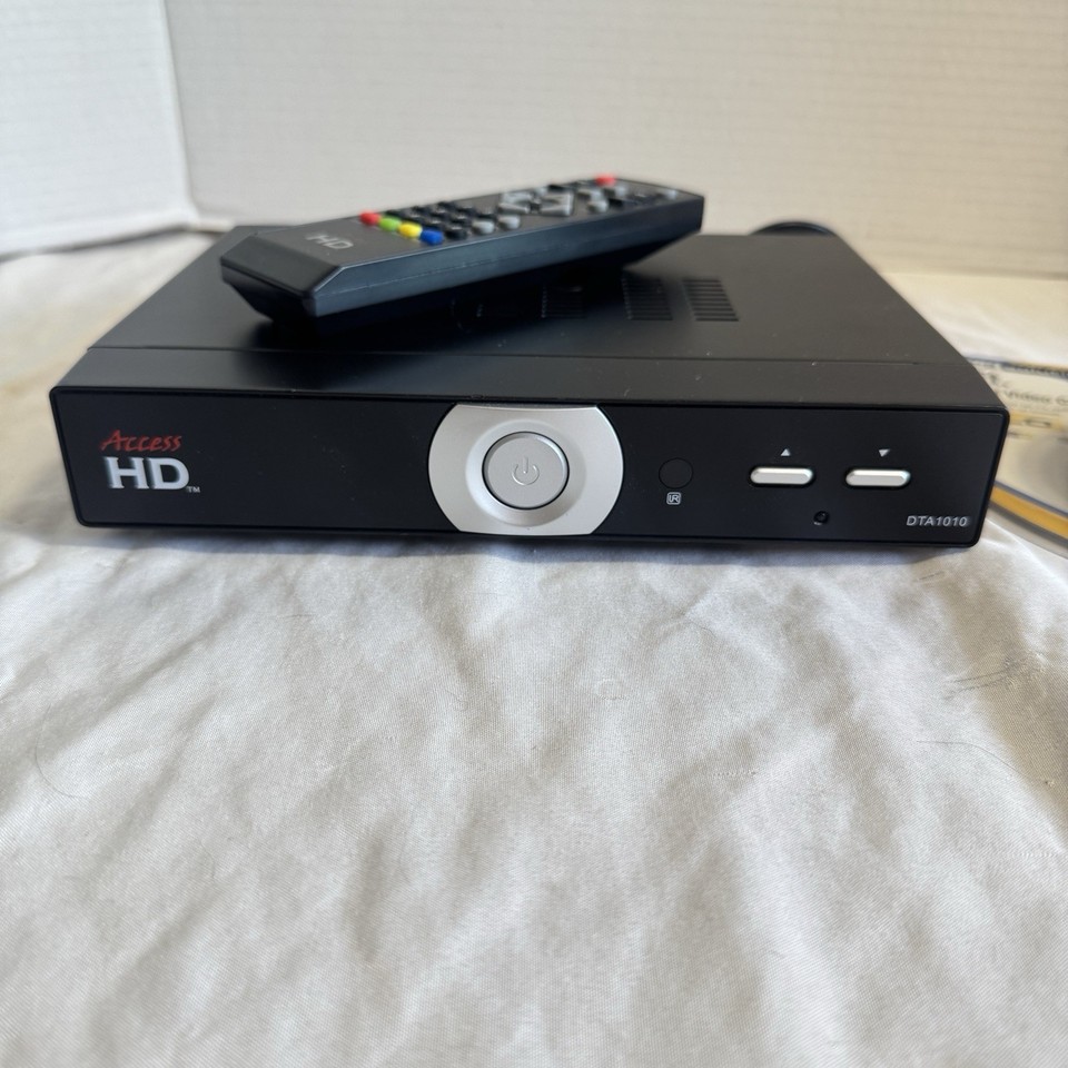 ACCESS HD DTC Digital TV Converter Box w/ Remote & Coax Cable Tested ...