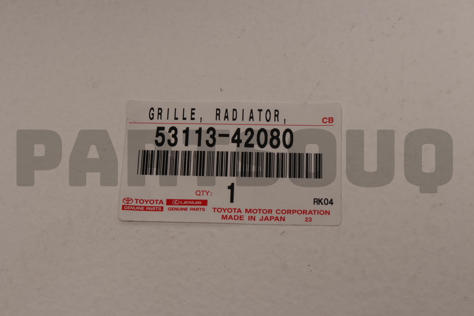 5311342080 Genuine Toyota GRILLE, RADIATOR 53113-42080 | eBay