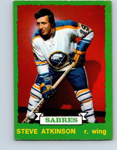 VINTAGE HOCKEY CARD OPC 1973 BUFFALO SABRES STEVE ATKINSON NO179 | eBay