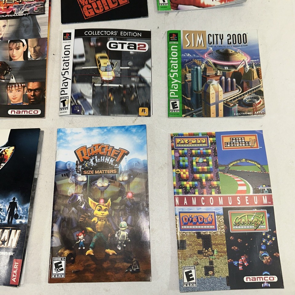 Lot of 17 PS1 & PS2 PlayStation Game Manuals Only | eBay