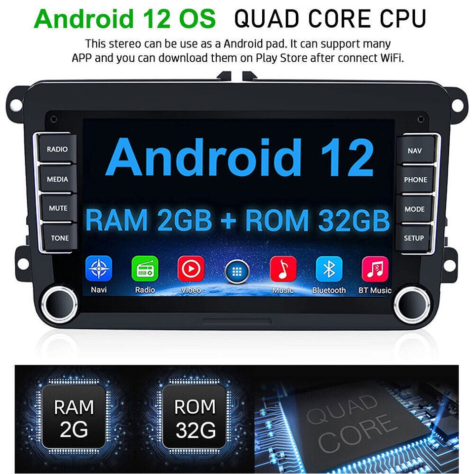 For VW Golf MK5 MK6 Jetta RCD330 Android Carplay Car Stereo Radio GPS ...