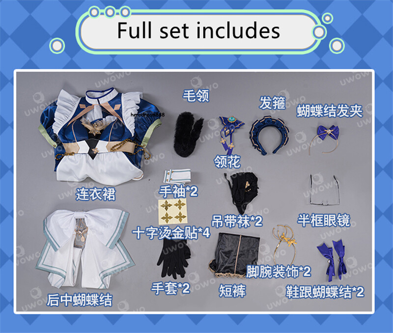 Genshin Impact Sucrose Cosplay Costume Maid Dress Women Girl Party ...