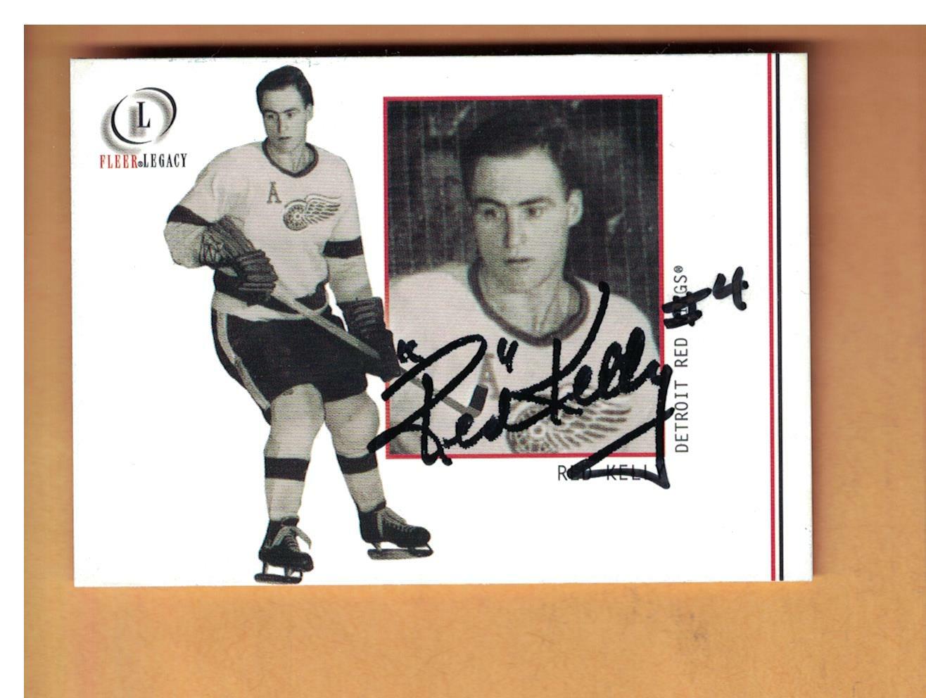 Red Kelly AUTOGRAPHED 2002 FLEER LEGACY HOCKEY CARD SIGNED DETROIT RED ...