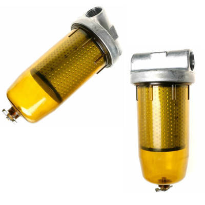 2X For GOLDENROD 496 Bowl Water-Block Fuel Tank Filter w/ 1" NPT Top ...