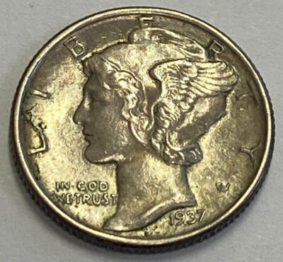 1937-P Mercury Dime 90% SILVER Die Crack Unc FBS | eBay