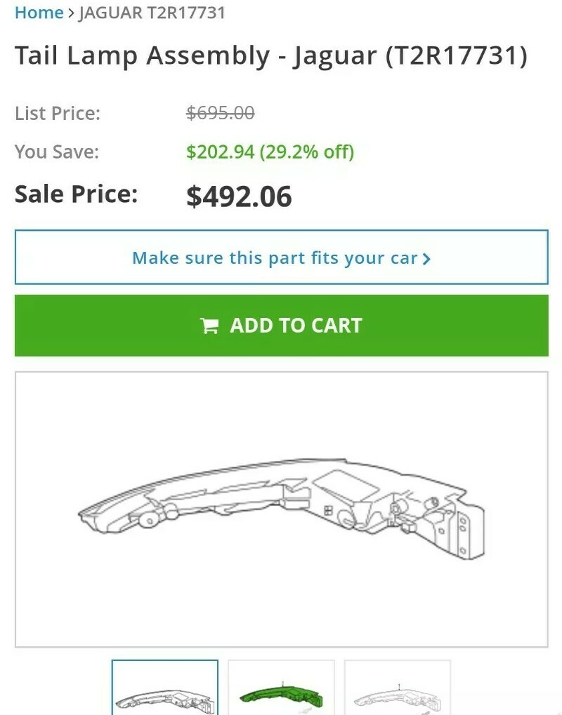 Pair of JAGUAR F-Type Tail Lights USA 🇺🇸 spec. | eBay