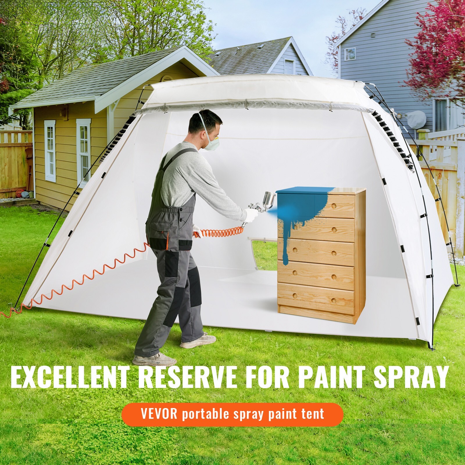 Spray Paint Shelter Spray Paint Tent 10x7x6ft Portable Paint Booth DIY ...