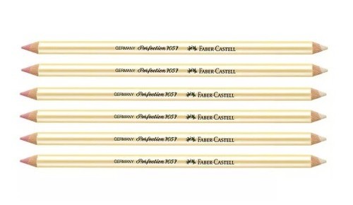 6x Faber Castell Radierstift Perfection 7057 Radiergummi Tinte Tusche ...