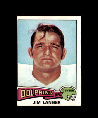 1975 TOPPS FOOTBALL CARD MIAMI DOLPHINS #196 JIM LANGER | eBay